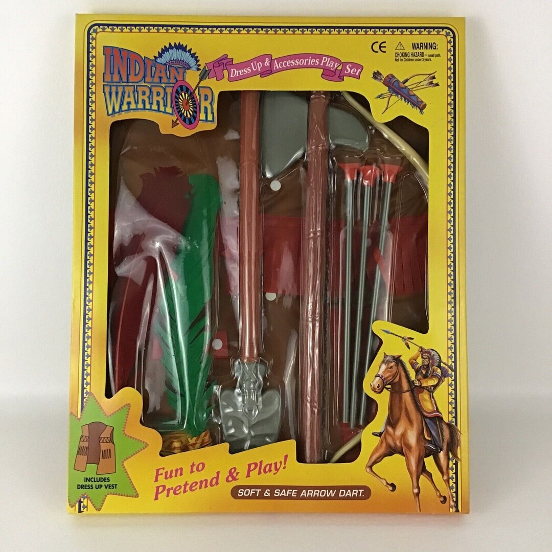 Indian Warrior Dress up Accessories Play Set Costume Halloween Vintage ...