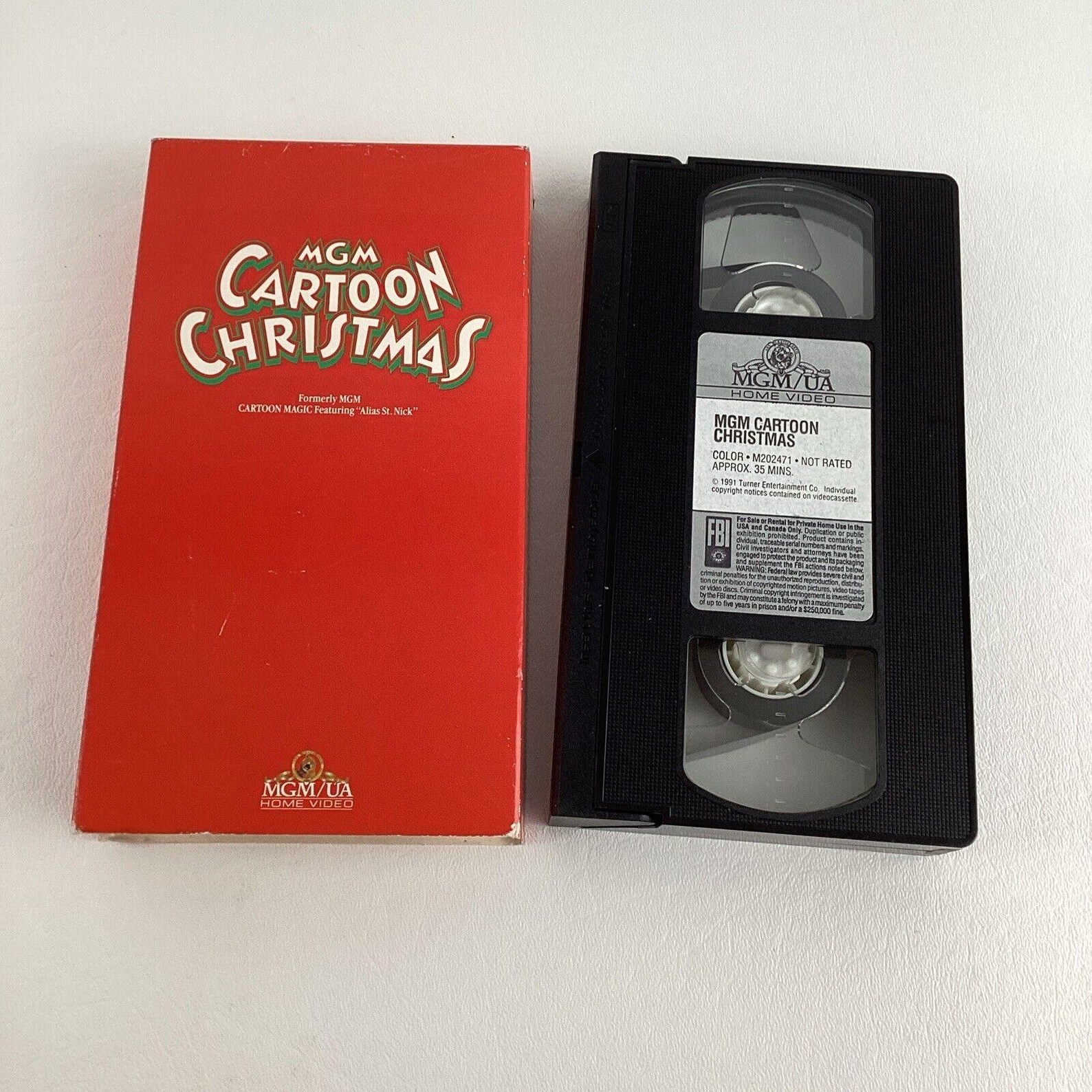 MGM Cartoon Christmas VHS Tape Historical Animated Classic Alias St ...