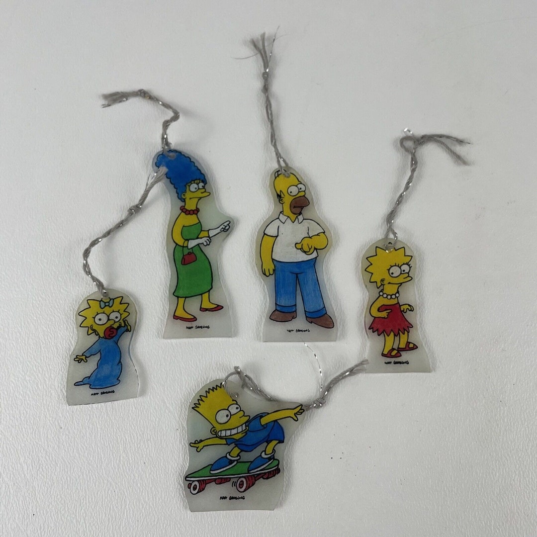 Shrinky Dinks Simpsons 5pc Lot Christmas Ornaments Colorforms Vintage ...