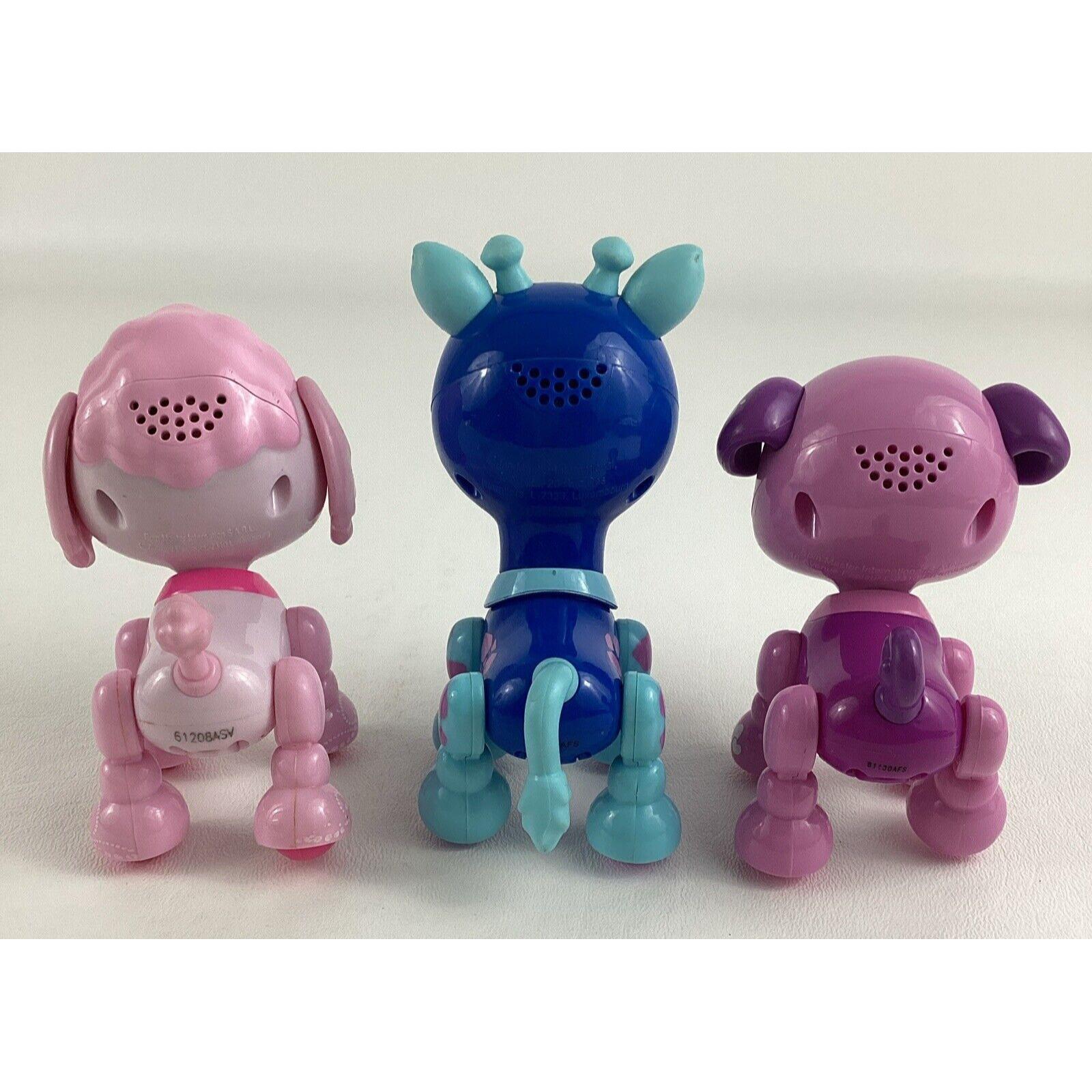 Zoomer Zupps Interactive Electronic Pets Lot Safari Giraffe Rafa Puppy ...