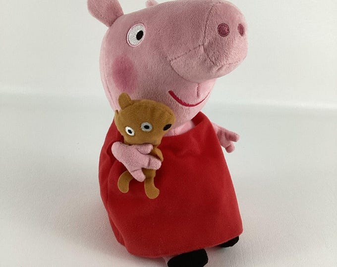 Ty Peppa Pig Plush Bean Bag Stuffed Animal Toy 2017 Cartoon Character ...
