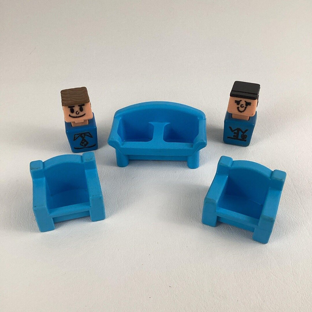 Playskool Familiar Places Blockhead Figures Blue Furniture Chair ...