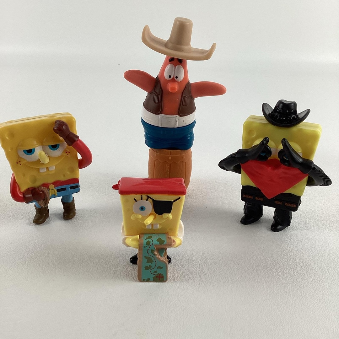 Spongebob Squarepants Wild West Figures Topper Bandit Cowboy Patrick ...