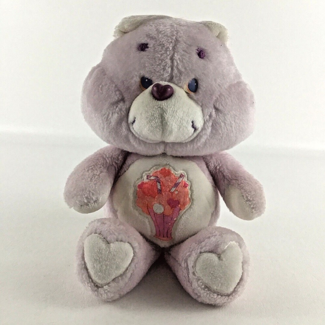 Care Bears Share Bear 13" Plush Stuffed Animal Milkshake Vintage 1983 ...