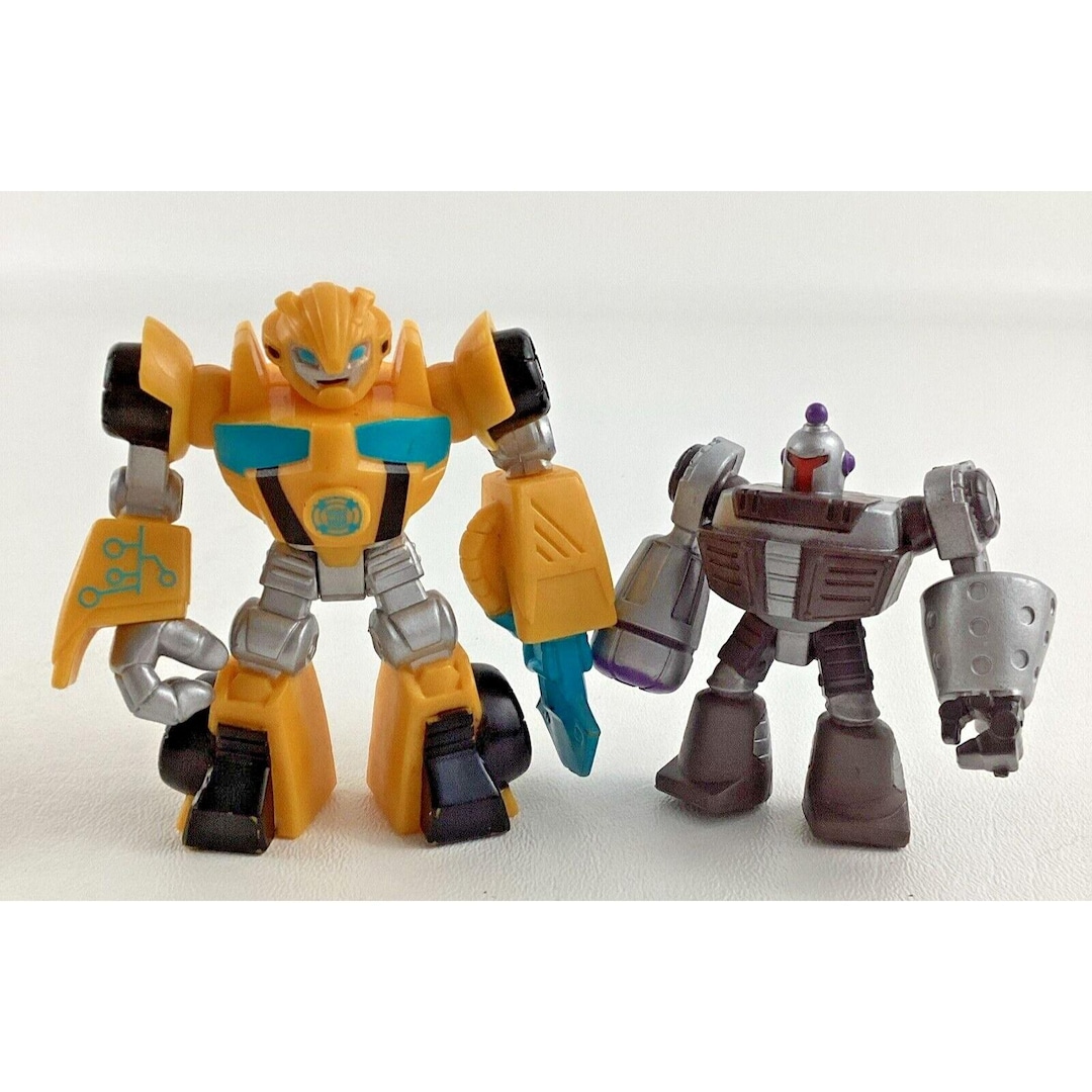 Playskool Heroes Transformers Rescue Bots PVC Figures Bumblebee Morbot ...