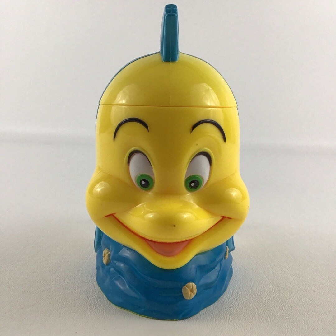 Disney on Ice the Little Mermaid Flounder Flip Top Souvenir Cup Mug ...