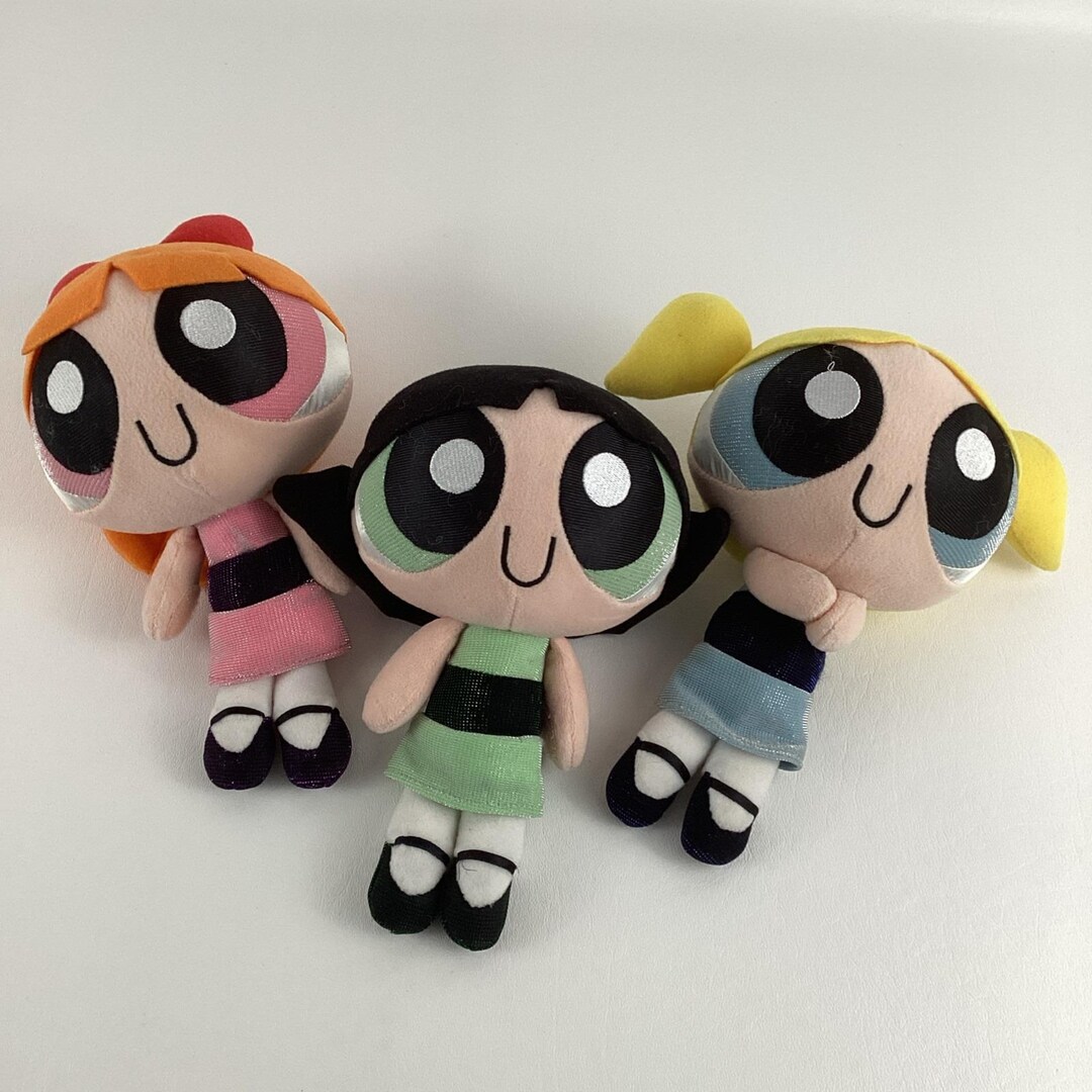Power Puff Girls Plush Stuffed 8" Dolls Blossom Bubbles Buttercup ...