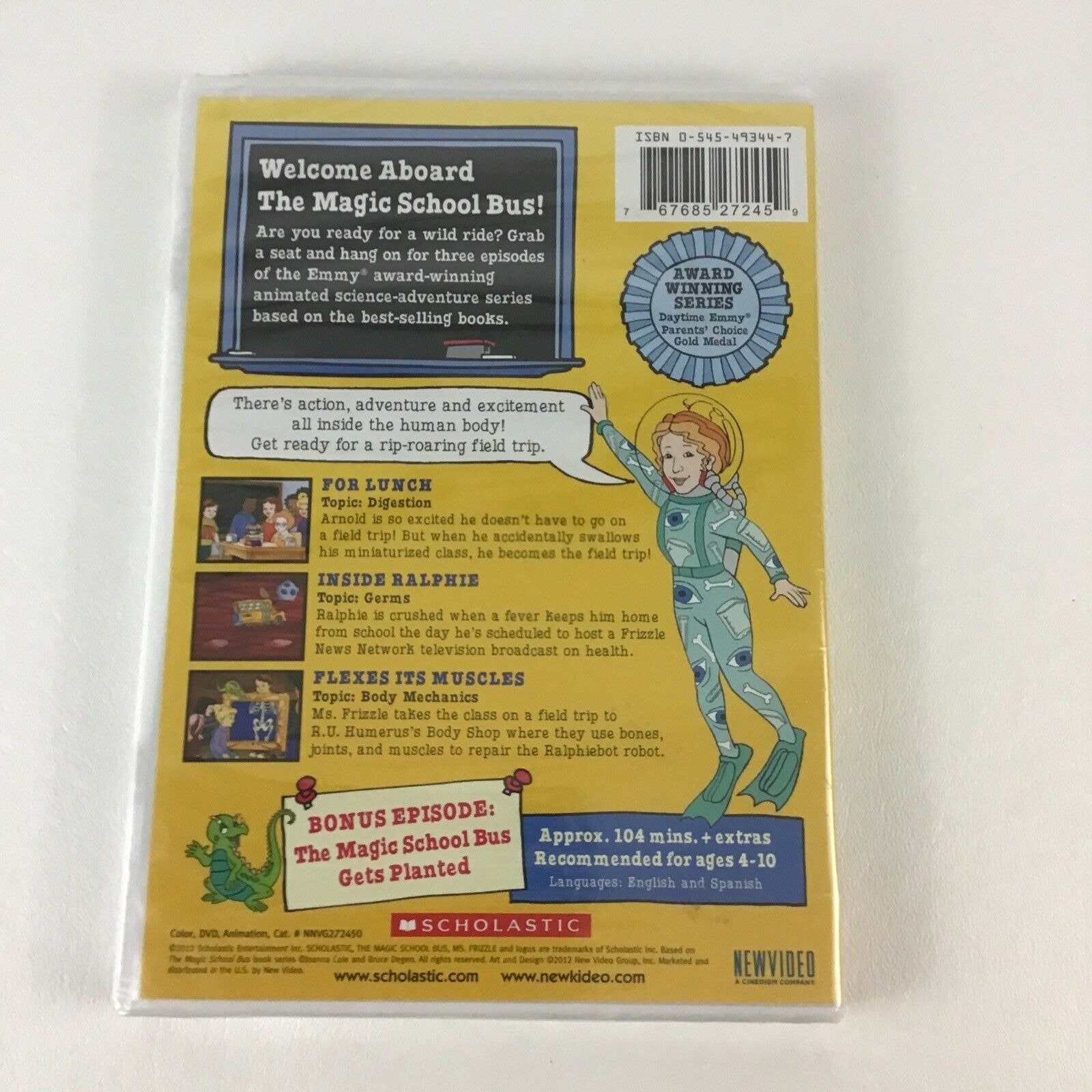 The Magic School Bus Human Body DVD Scholastic Bonus Episode New Sealed ...