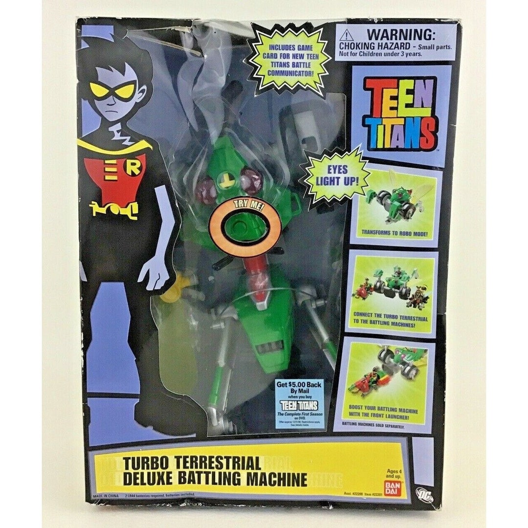 Teen Titans Turbo Terrestrial Deluxe Battling Machine Light up Bandai ...
