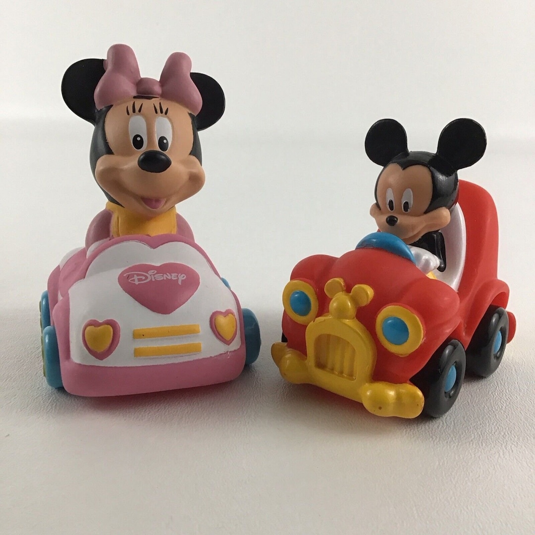Sassy Disney Mickey Minnie Mouse Roll Along Car Vehicle Roadster Coupe ...