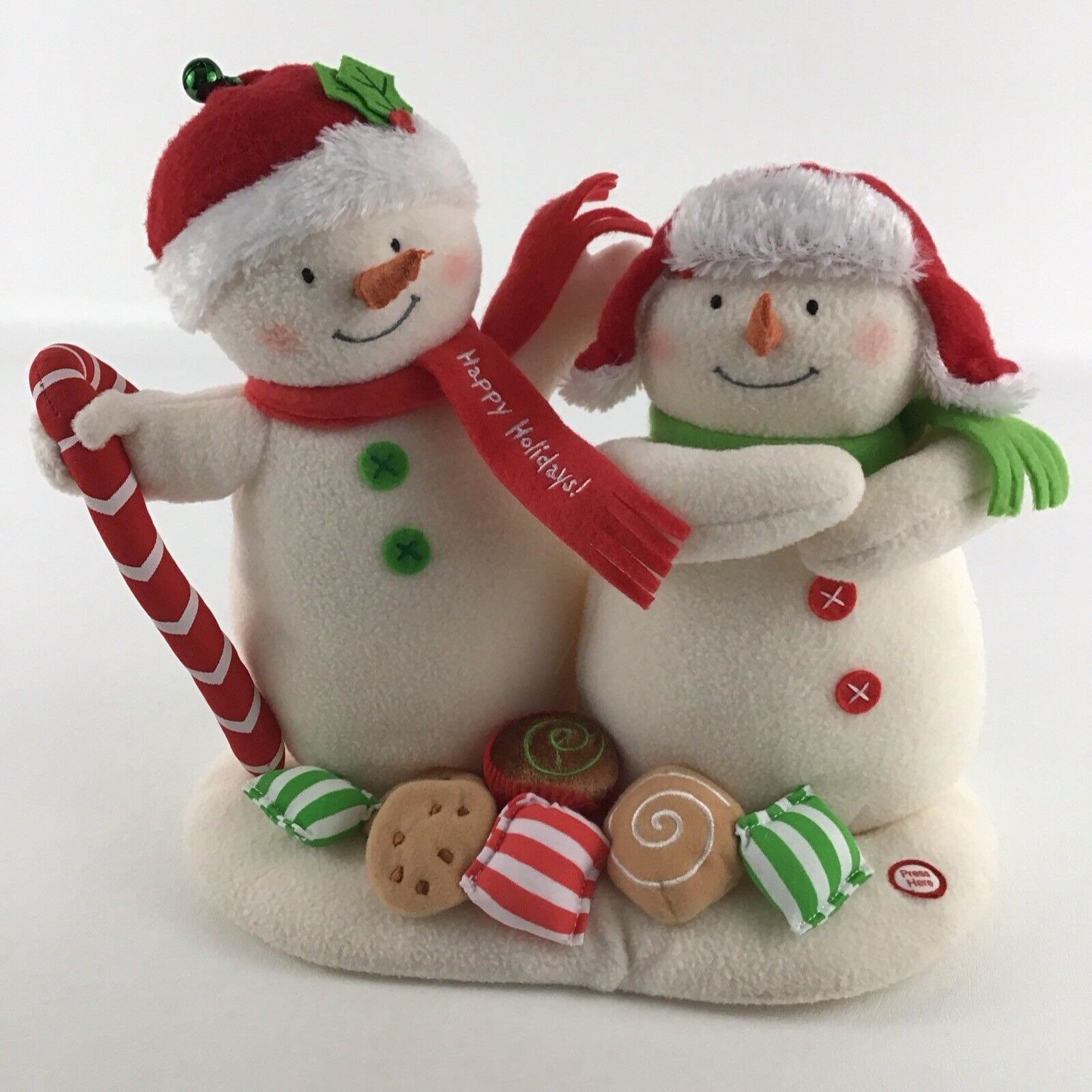 Hallmark Jingle Pals Snowman Candy Land Christmas Decoration Sound ...