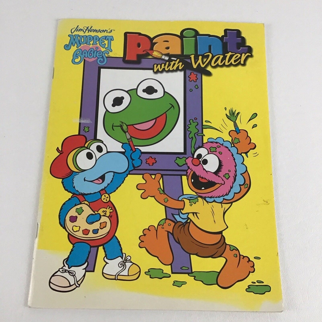 Jim Henson's Muppet Babies Paint With Water Book Vintage 2004 Miss ...