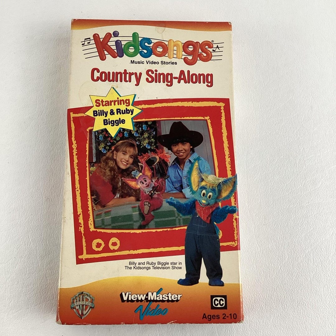 Kidsongs VHS Tape Music Video Stories Country Sing Along Biggle Vintage ...