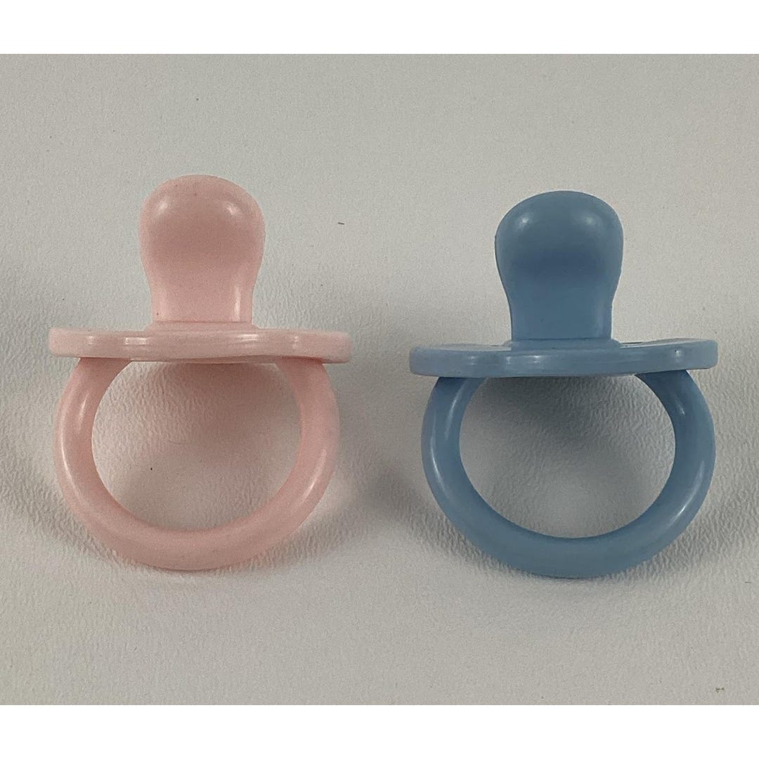 Vintage Pacifier Pink Blue Lot of 2 Pacifiers Baby Shower Decor ...