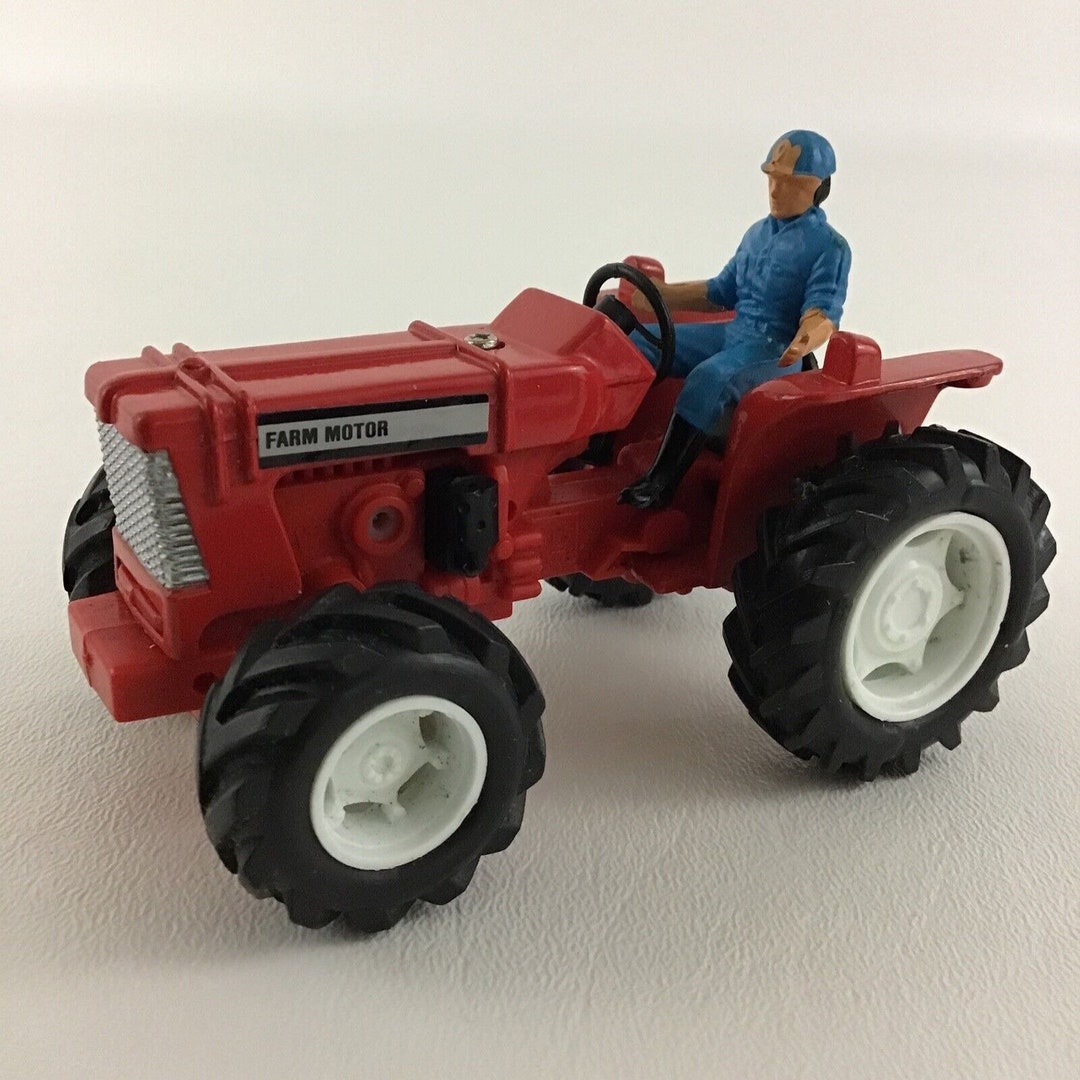 New Ray Diecast Farm Motor Red Tractor Friction Powered - Etsy