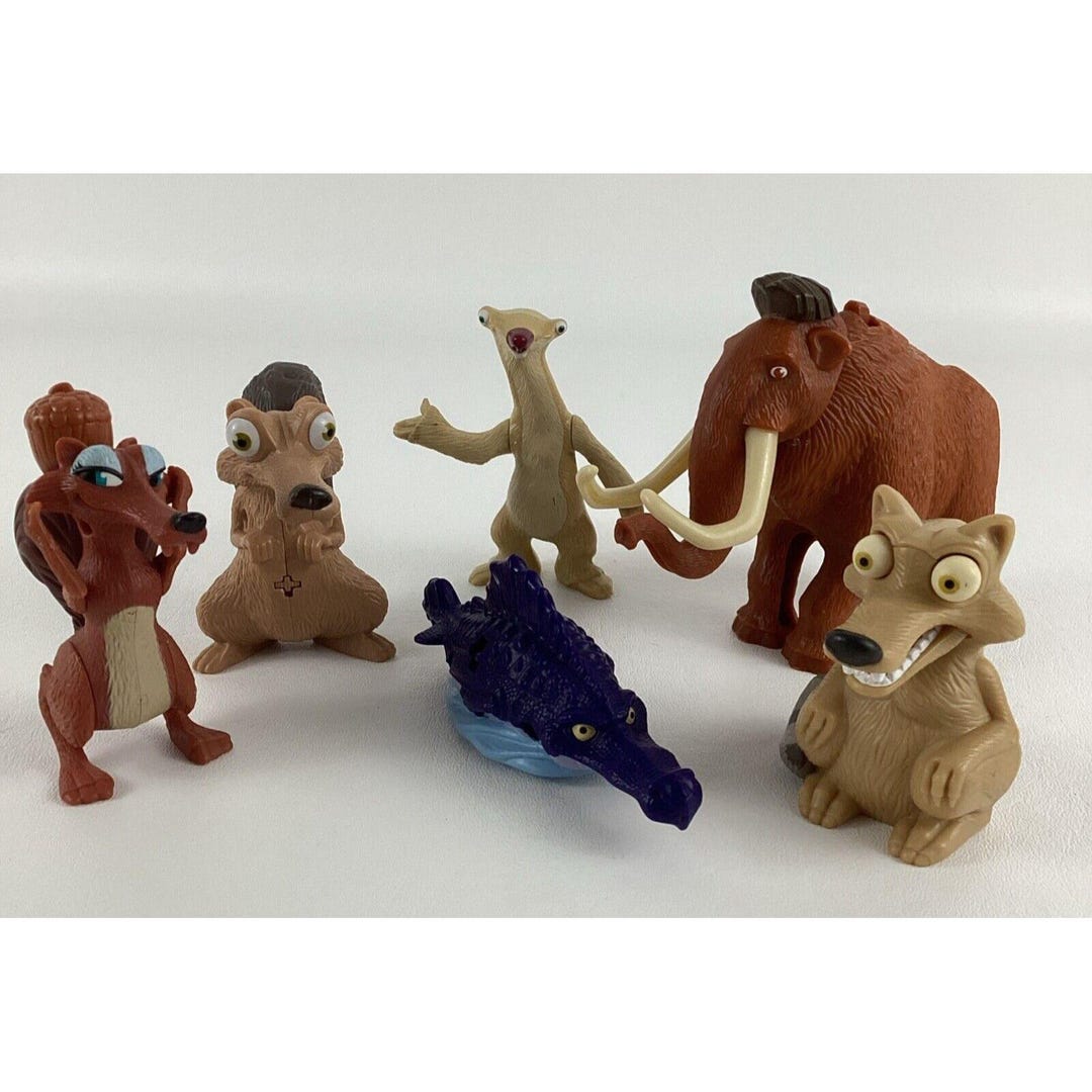 Ice Age 2 the Meltdown Burger King 6pc Figure Lot Sid Scrat Manny ...