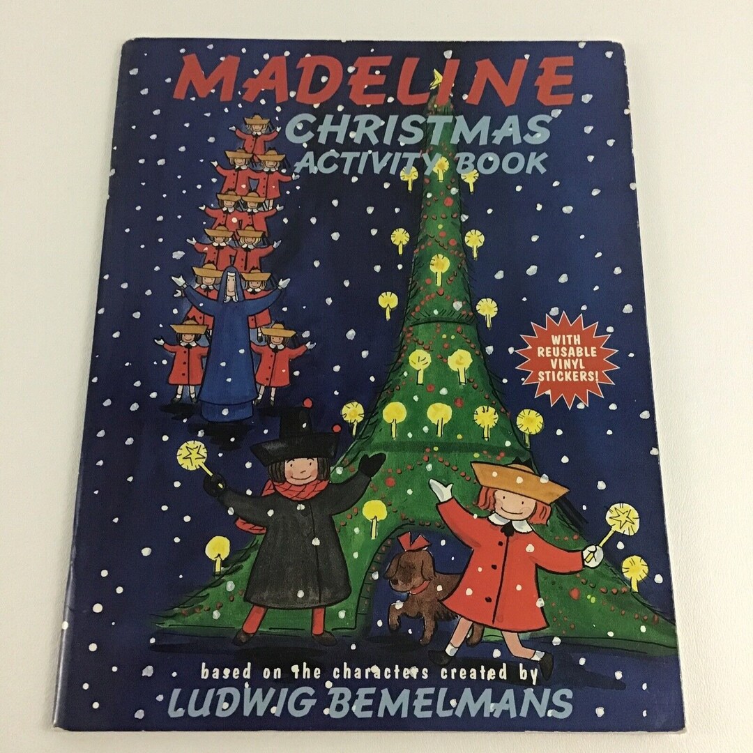 Madeline Christmas Activity Book Reusable Vinyl Stickers Vintage 1998 ...