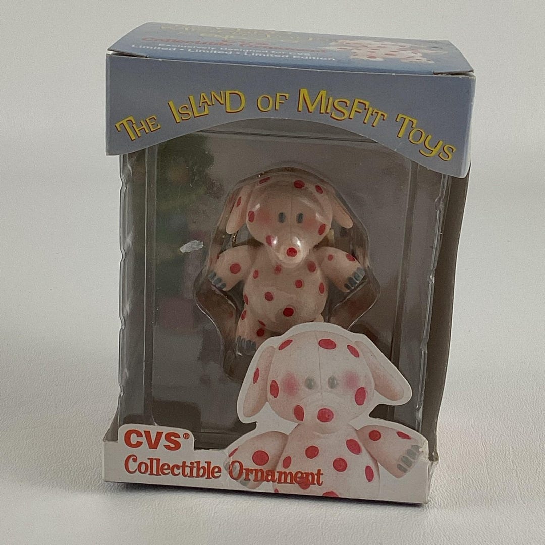 Spotted Elephant Rudolph Island of Misfit Toys Ornament Enesco Vintage ...