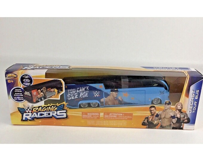 WWE Raging Racers John Cena Die Cast Tour Bus 1:64 Scale Wrestling ...