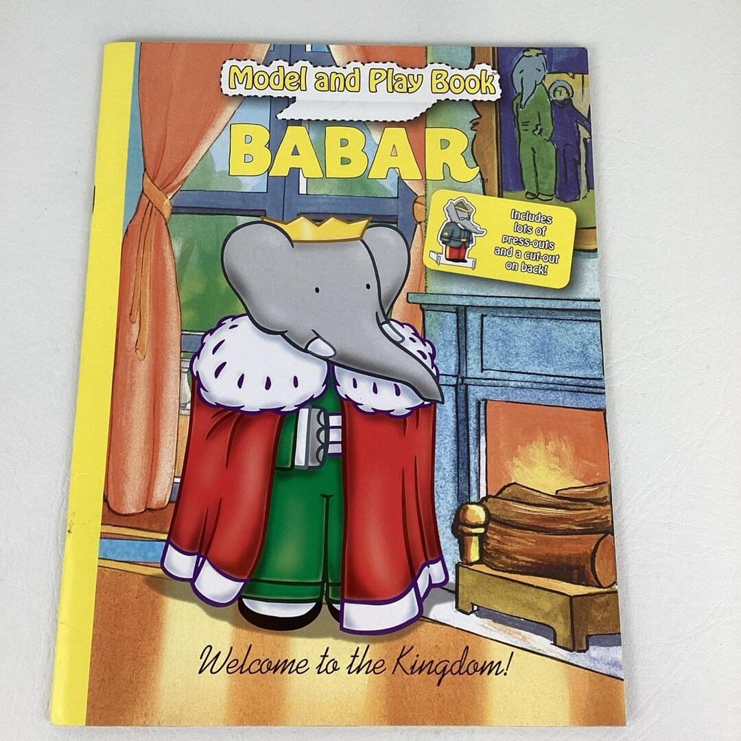 Babar the Elephant Model and Play Book Coloring Paper Doll Activity ...