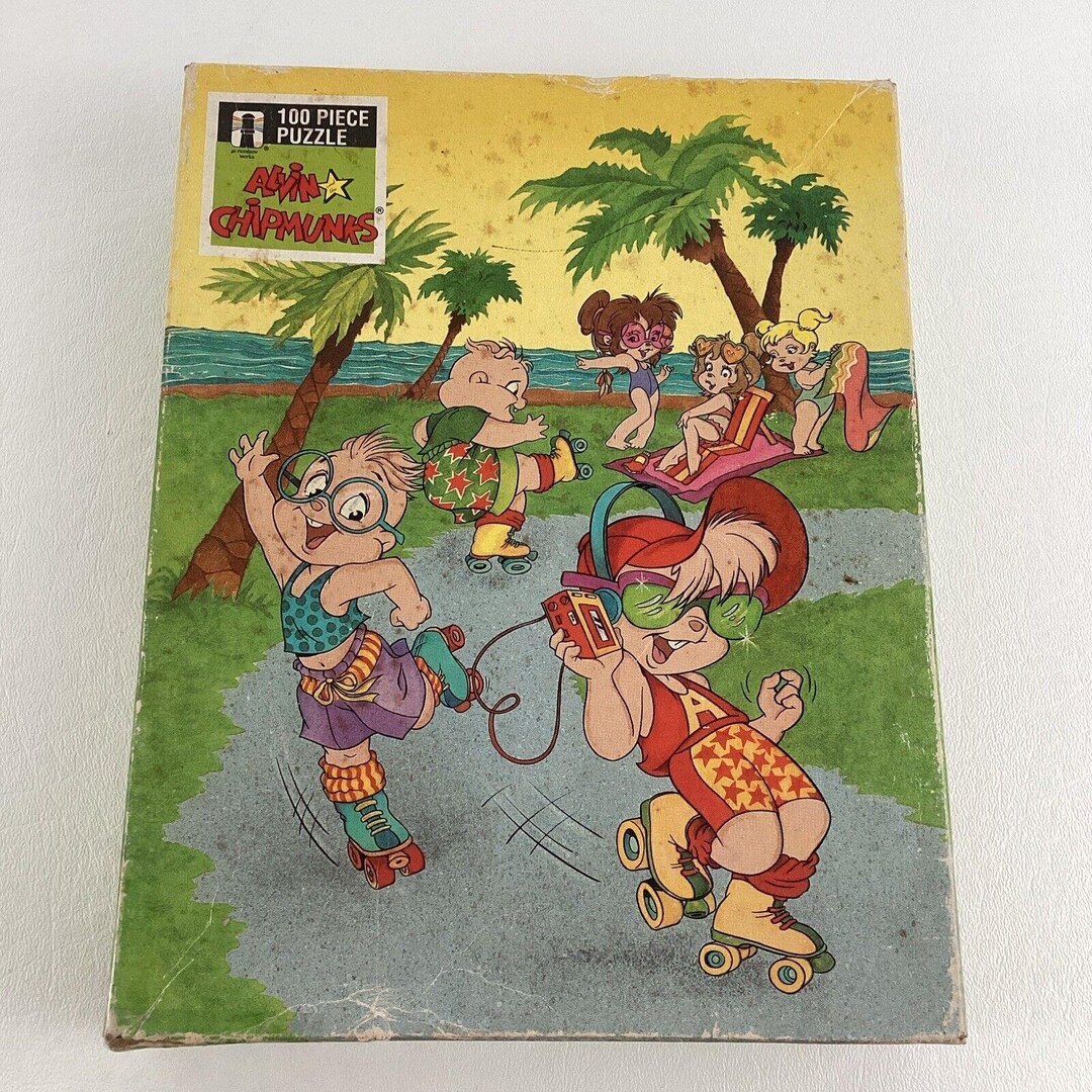 Alvin and the Chipmunks 100 Piece Puzzle Chipettes Vintage 1990 Beach ...