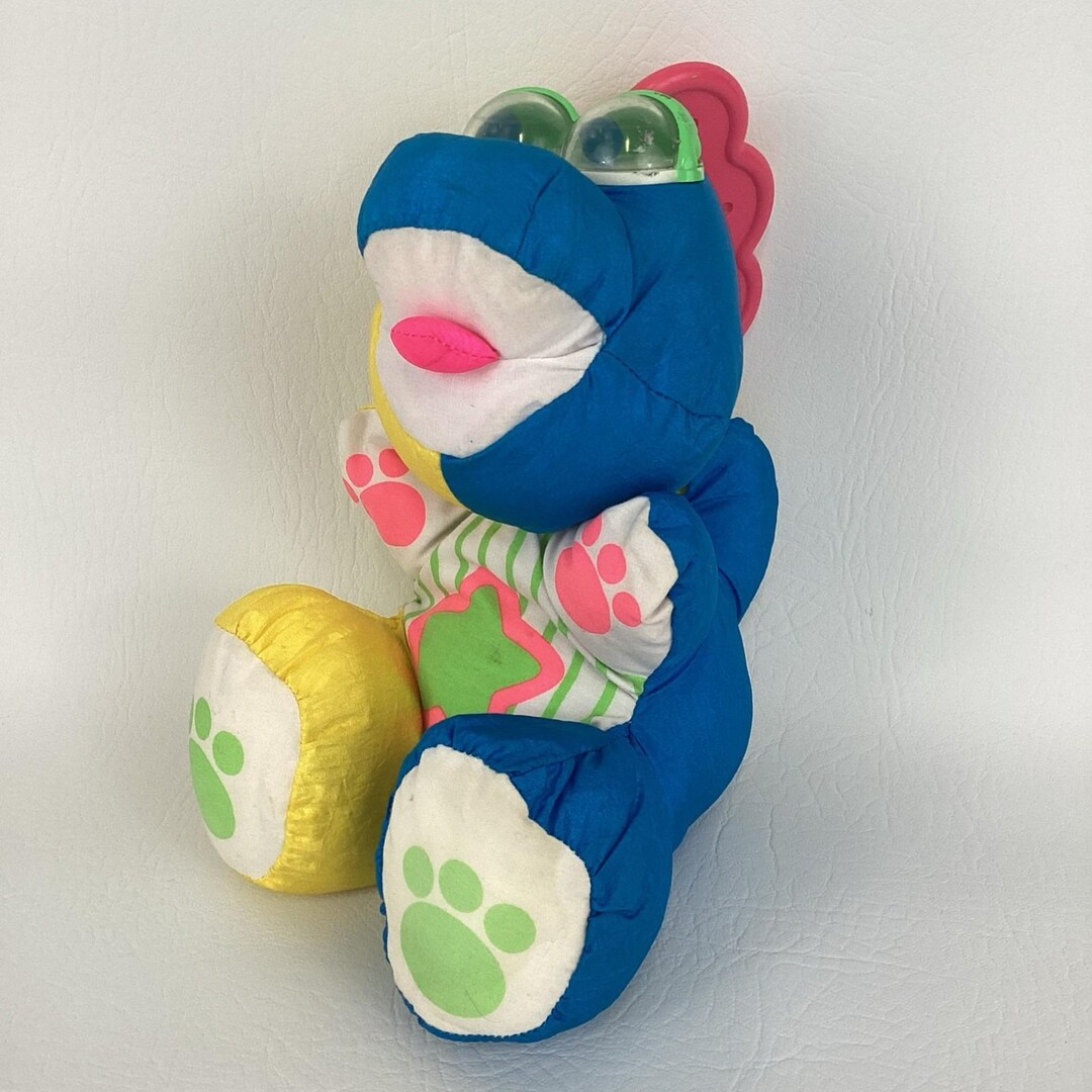 Fisher Price Puffalump Baby Dinosaur Plush Stuffed Animal Rattle ...