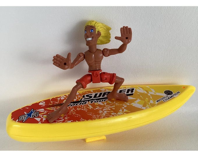 Extreme Surfer Poseable Action Figure Surfboard Wave Rider World ...
