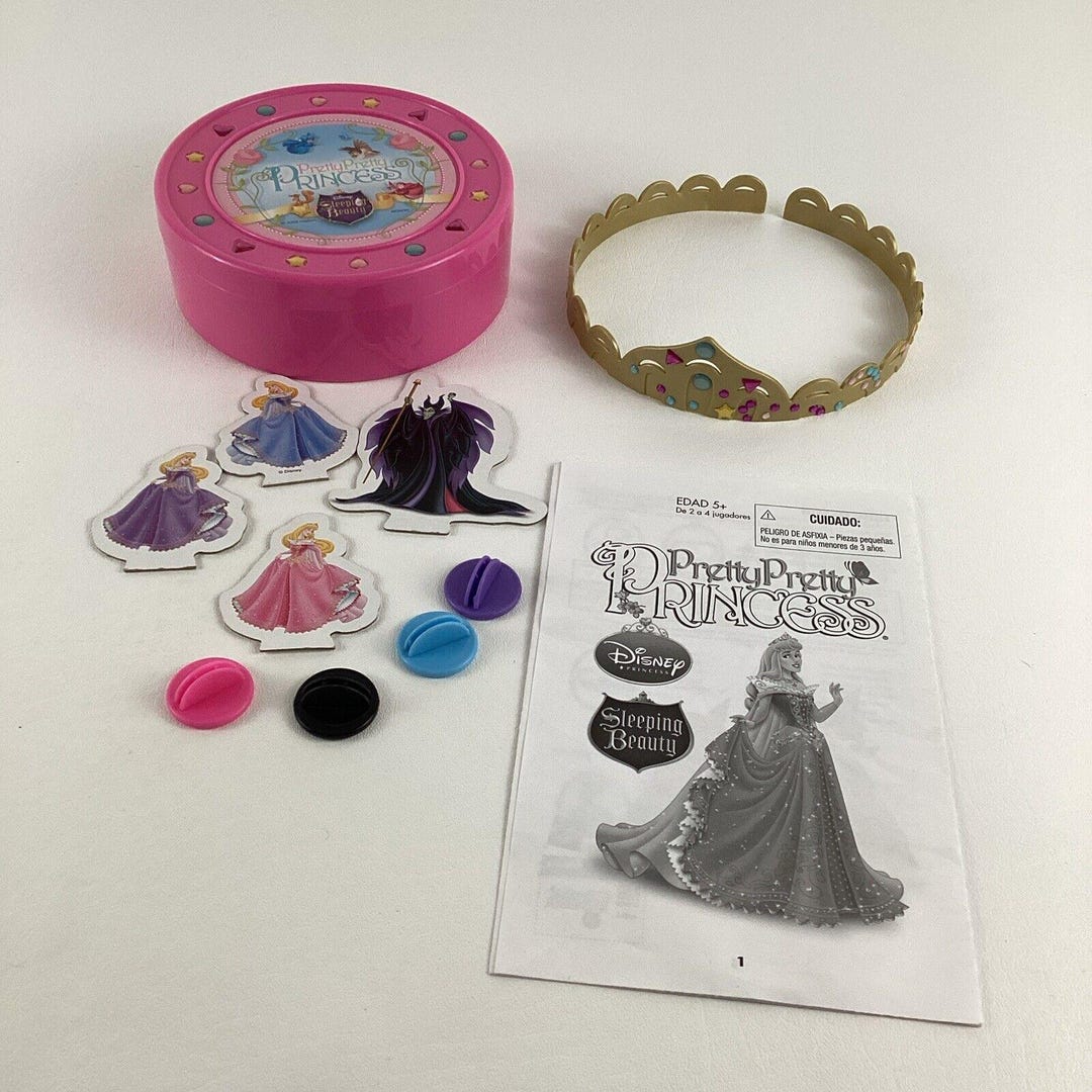 Pretty Pretty Princess Sleeping Beauty Jewelry Game Pieces Parts Lot ...