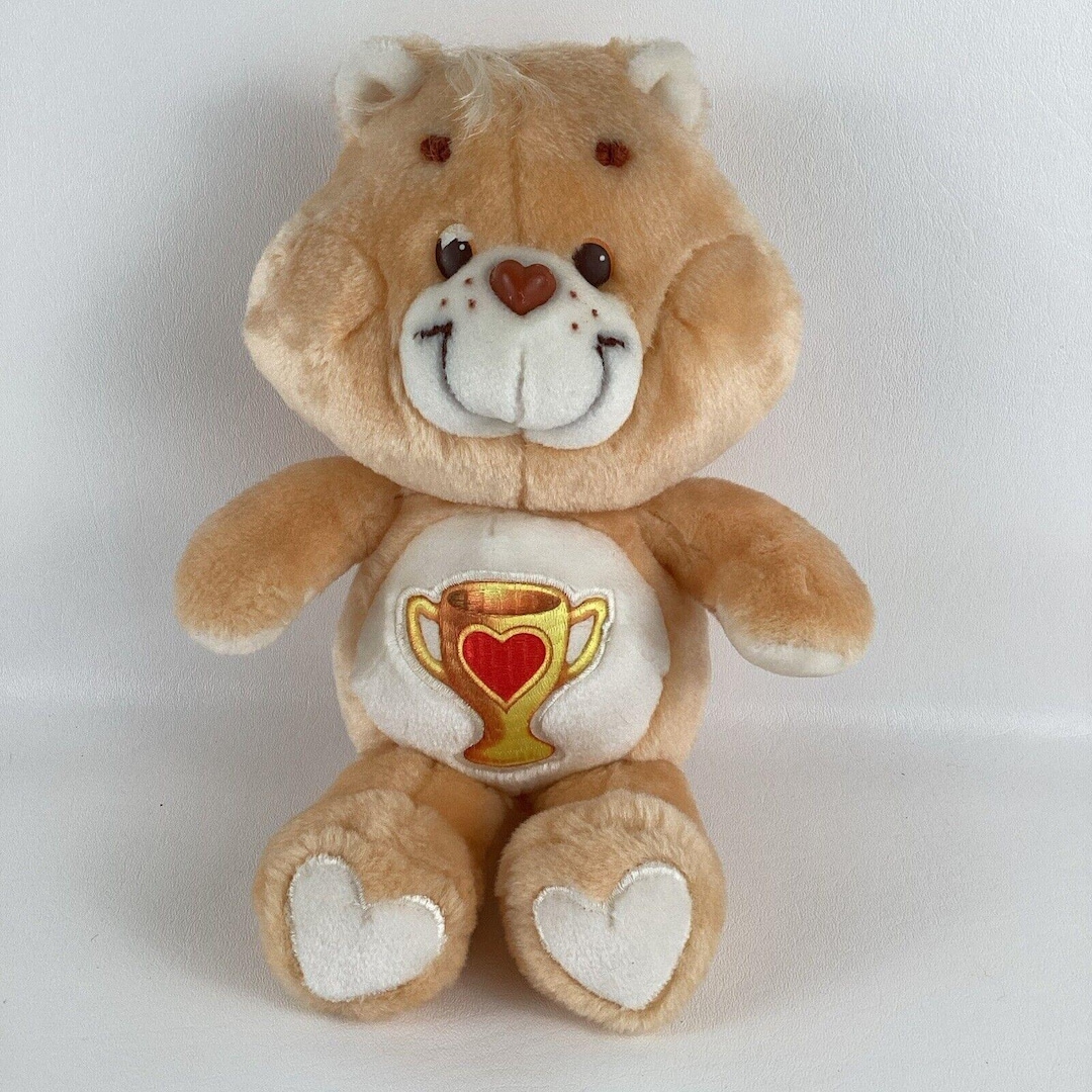 Care Bears Champ 13" Plush Stuffed Animal Toy Vintage 80s Kenner Trophy ...