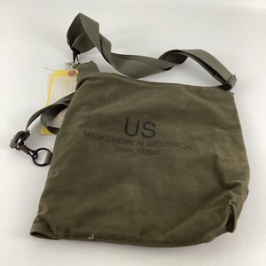 Vintage US Military Issued M25A1 Gas Mask Bag Canvas Chemical ...