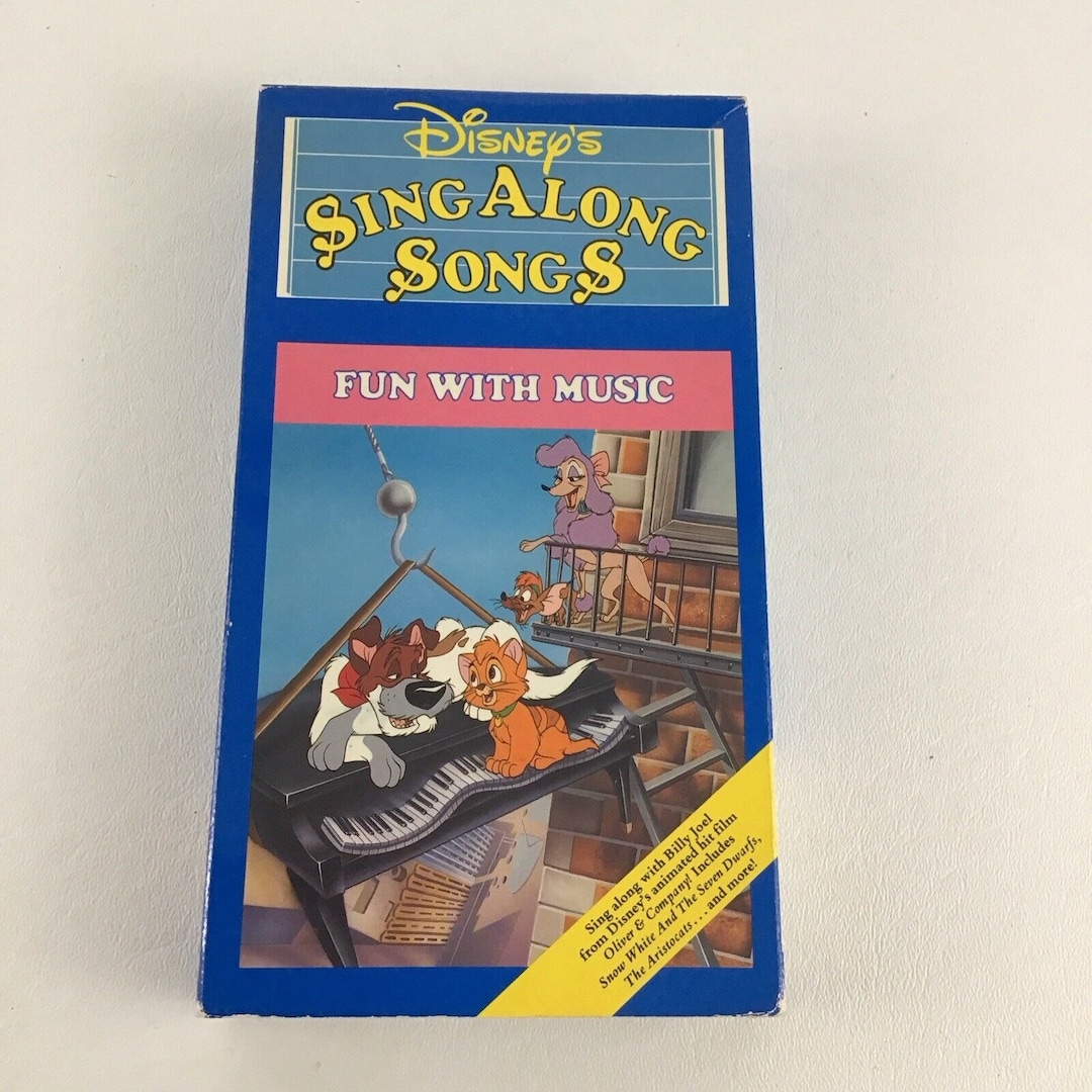 Disney Sing Along Songs VHS Tape Fun With Music 5 Oliver & Company Vintage 1993 - Etsy