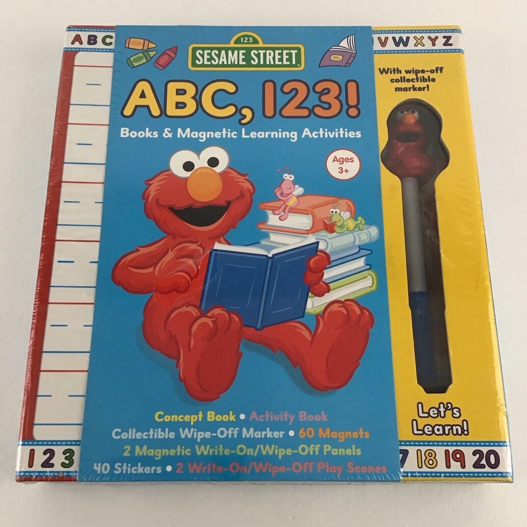 Sesame Street ABC 123 Educational Learning Kit Books Magnetic ...