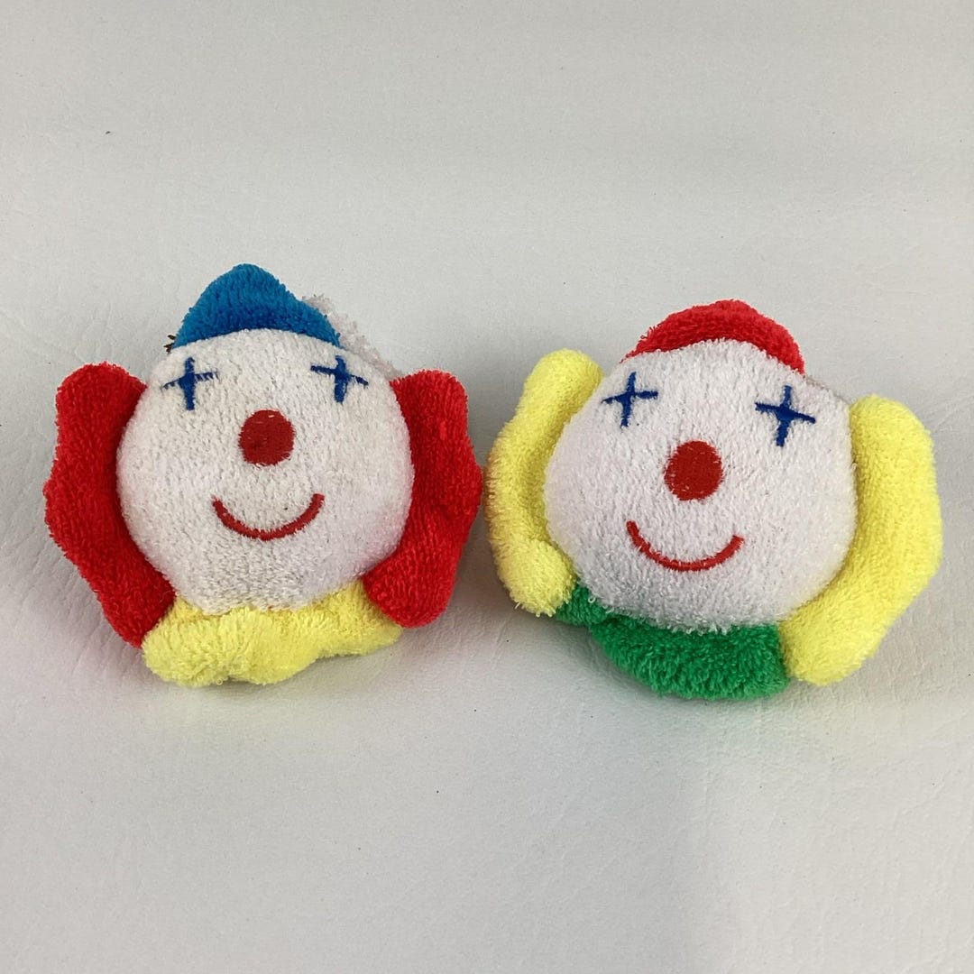 Eden Terry Cloth Circus Clown Baby Plush Shaker Rattle Wrist Ankle Toy ...
