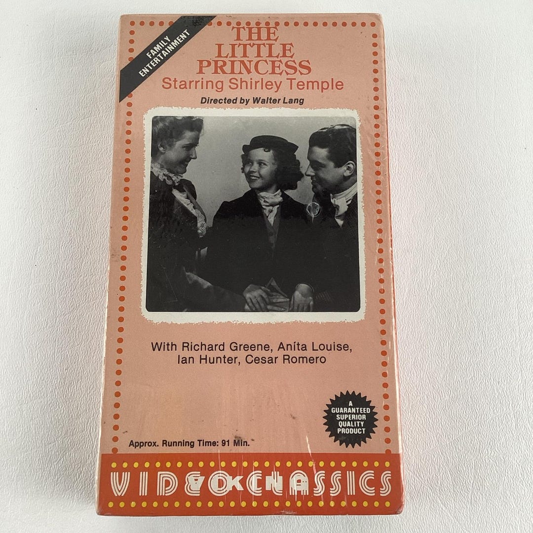 The Little Princess VHS Tape Shirley Temple Family Film Classic Vintage ...