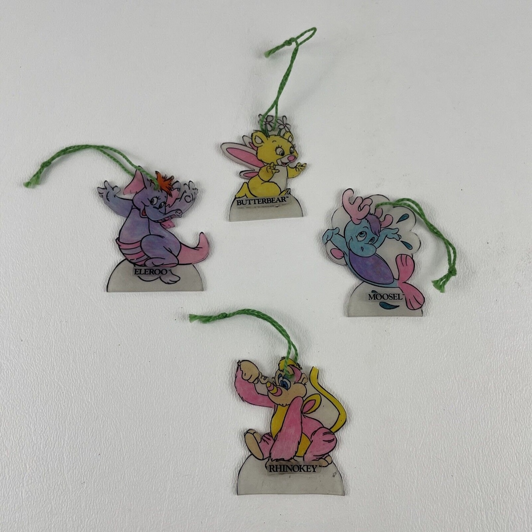 Shrinky Dinks Wuzzles 4pc Lot Christmas Ornaments by Colorforms Vintage ...