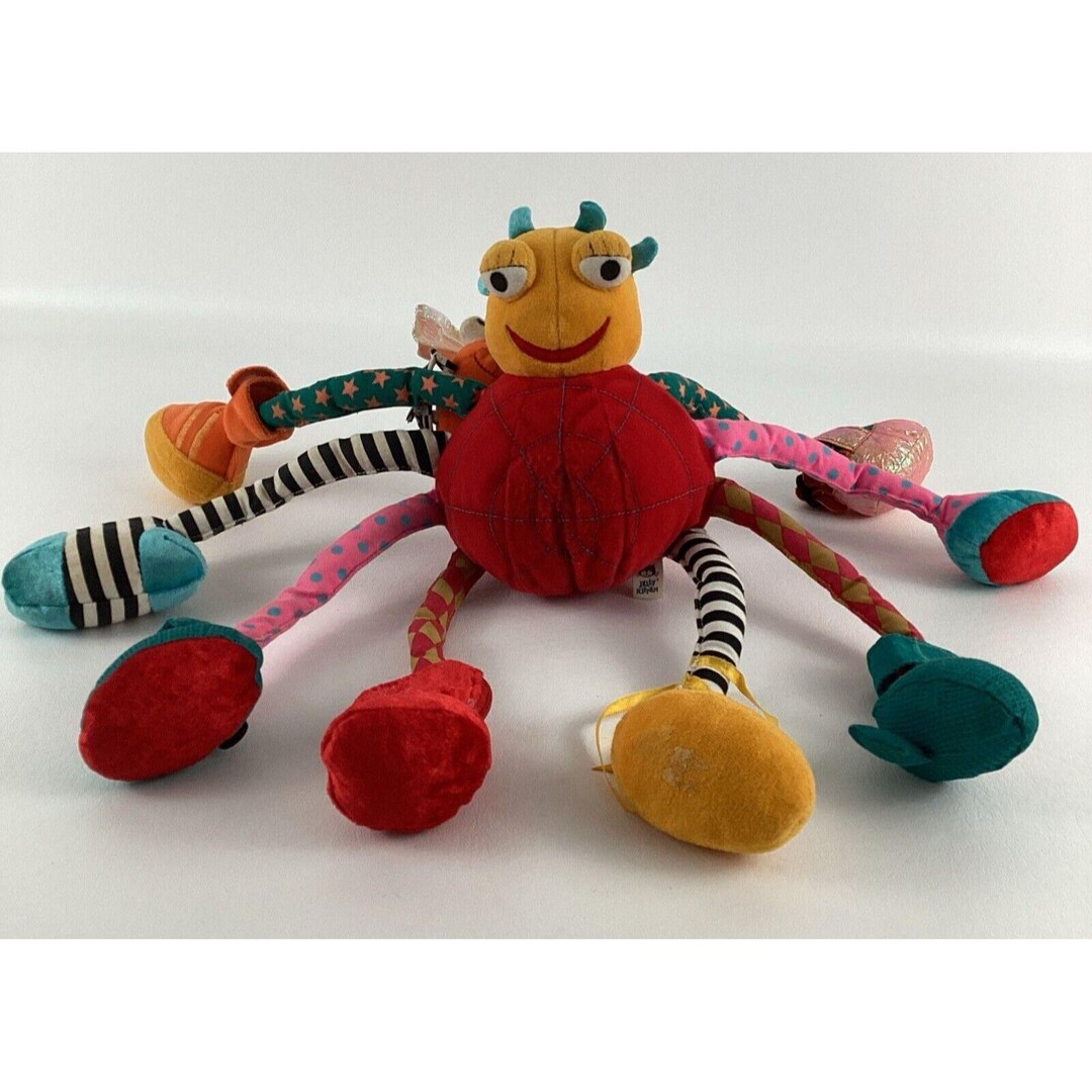 Jellycat Kitten Sam Spider Plush Sensory Baby Activity Toy Chime Rattle ...