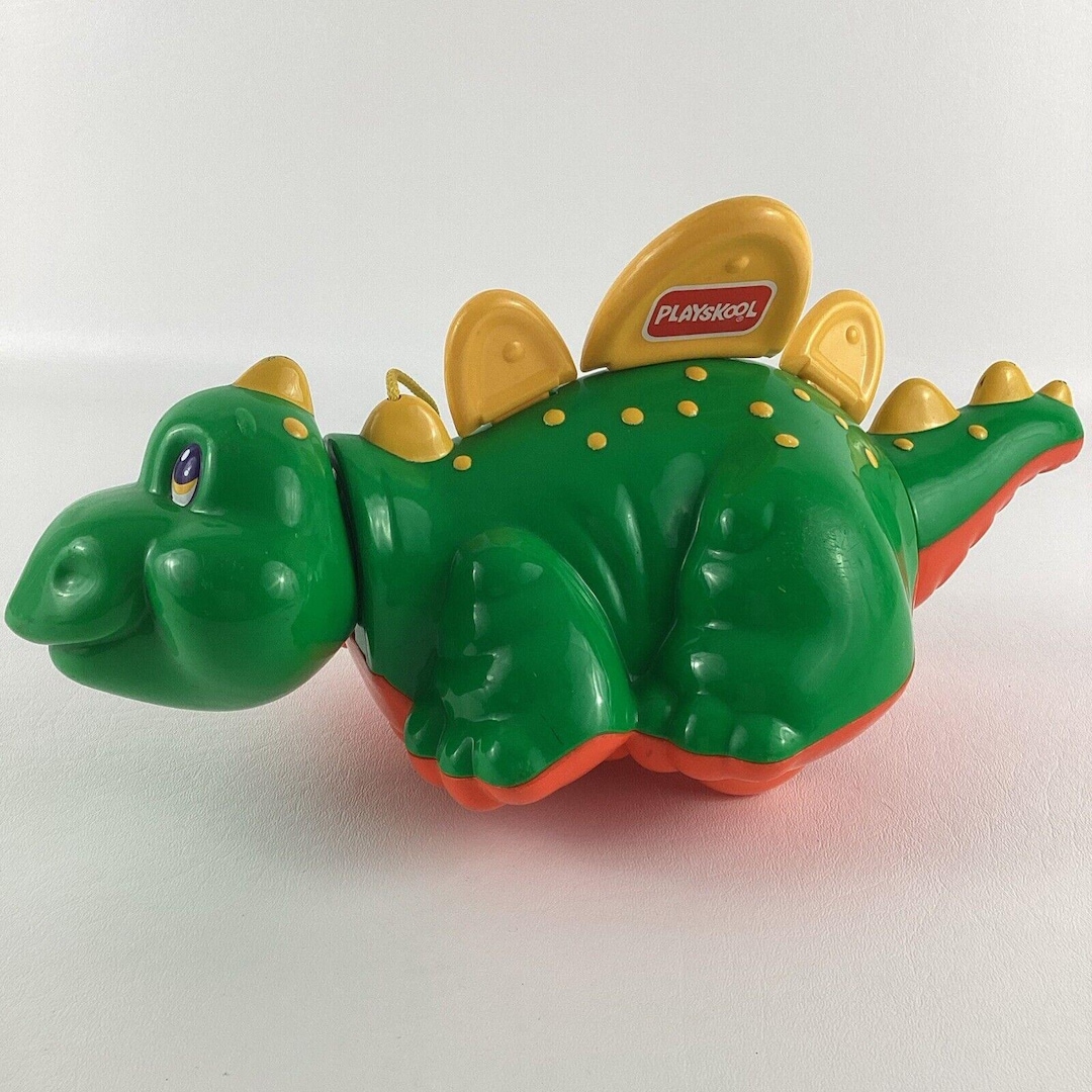 Playskool Prehistoric Pull Along Dinosaur Toy Growling Stegosaurus Vintage 1993 - Etsy