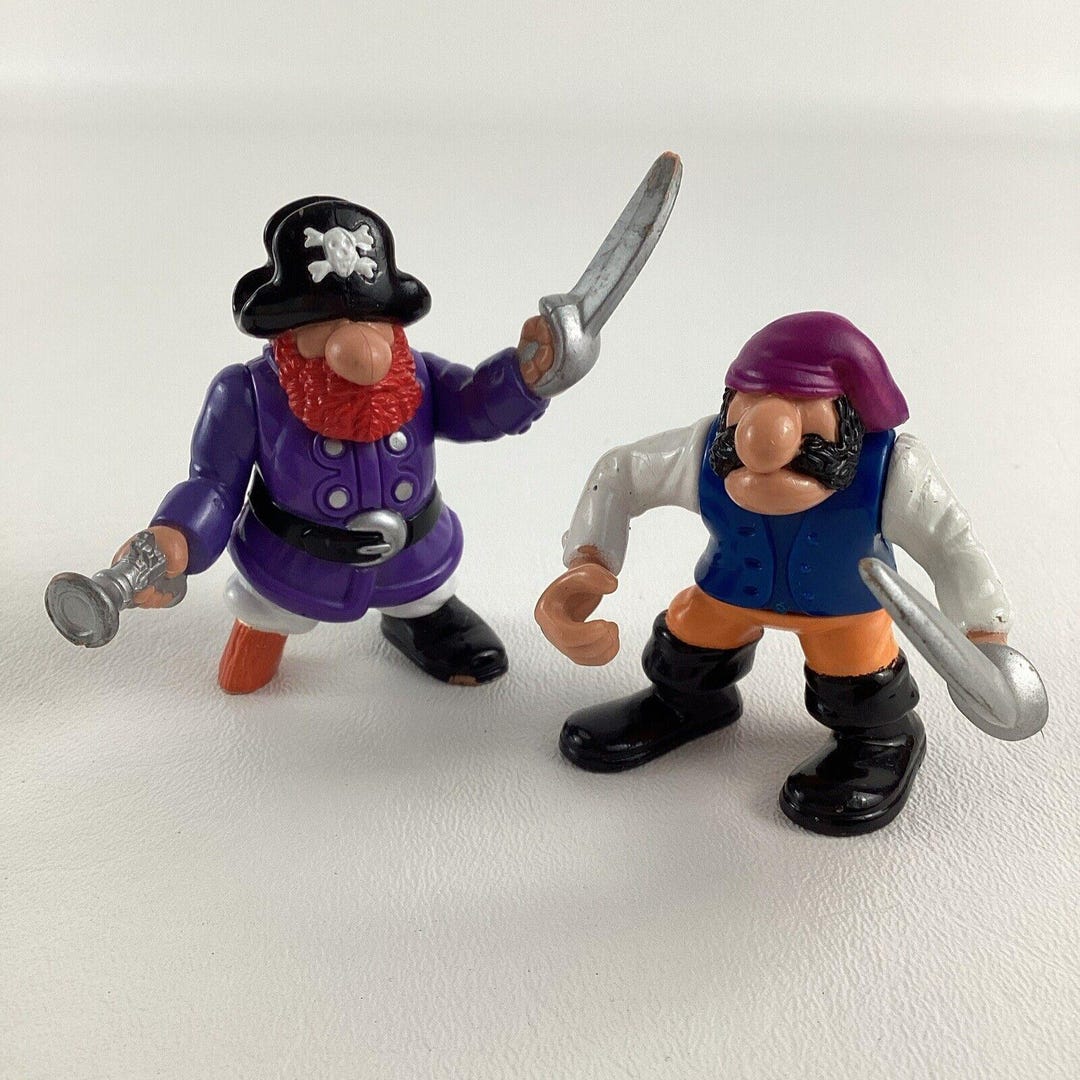 Fisher Price Great Adventures Pirates Purple Figures Captain Peg Leg ...