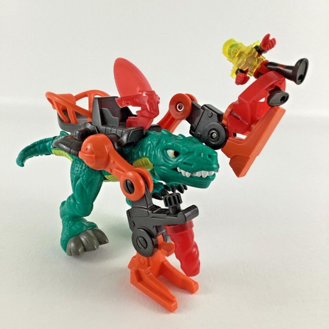 Fisher Price Imaginext Dino Riders Allosaurus Action Figure Toy Armored ...