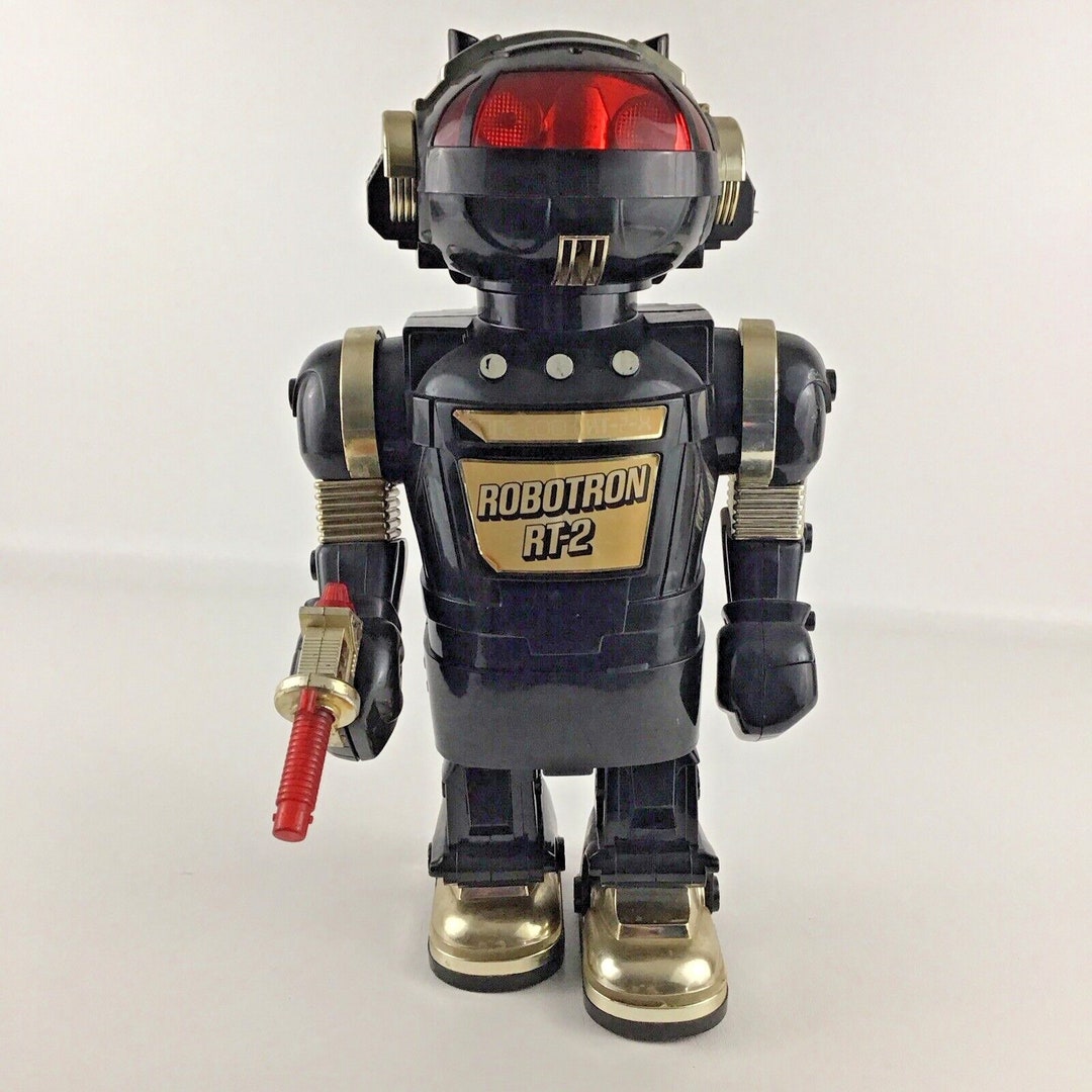 New Bright Robotron RT-2 15" Action Figure Toy Lights up Robot Vintage ...