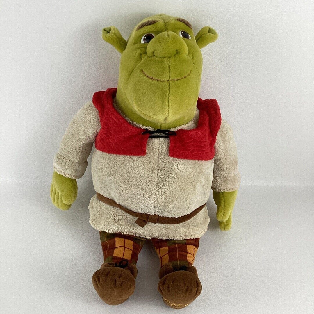Shrek Plush Stuffed Animal 19 Toy Green Ogre Holiday Vest 2005 ...