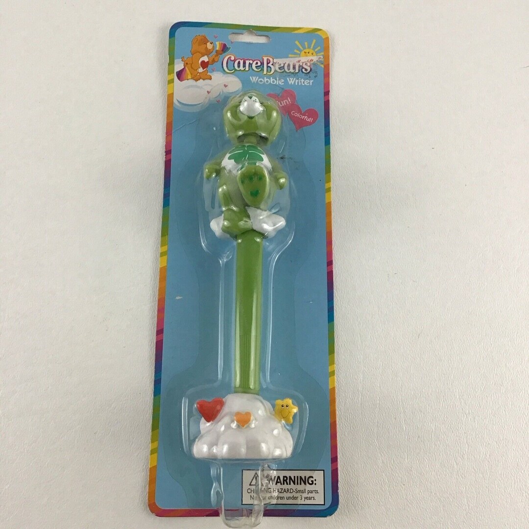 Care Bears Wobble Writer Pen Bobblehead Good Luck Bear Novelty Vintage ...