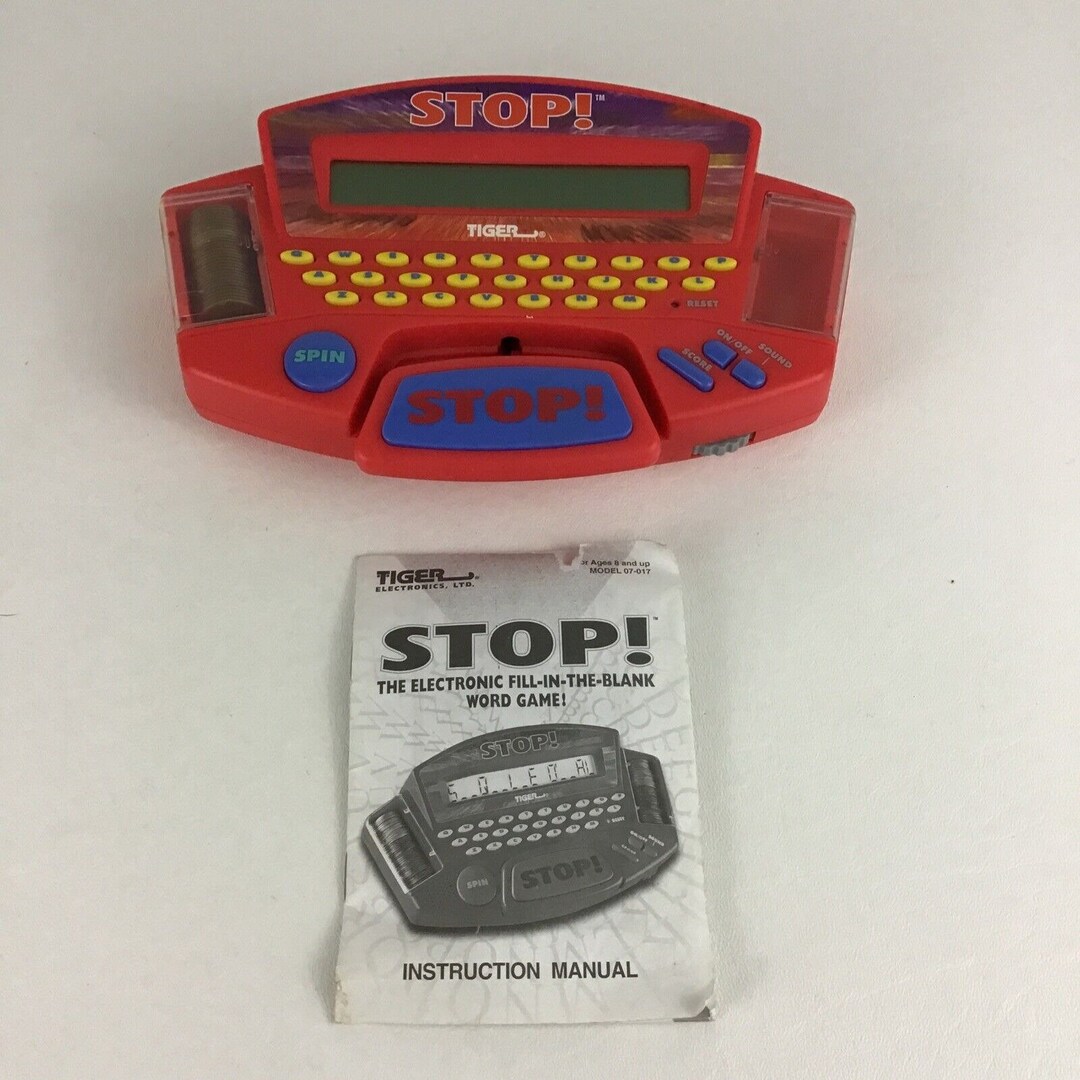 STOP Electronic Fill in the Blank Word Game Handheld Toy - Etsy