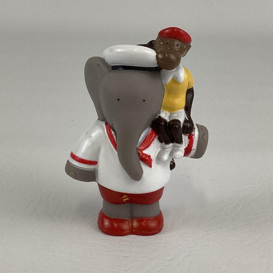 Babar the Elephant World Tour Finger Puppet Arby's Zephir Monkey ...