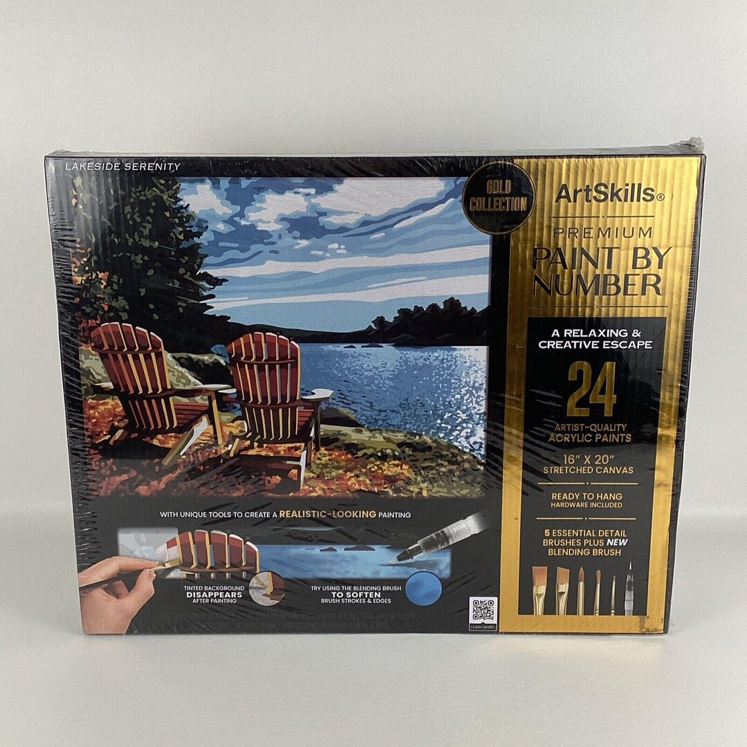 Artskills Premium Paint by Number Kit 2-pack Lakeside Serenity Calm ...