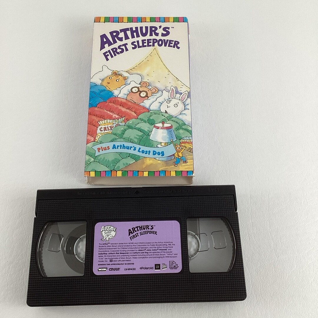 Arthur's First Sleepover VHS Tape Bonus Arthurs Lost Dog Vintage 1998 ...