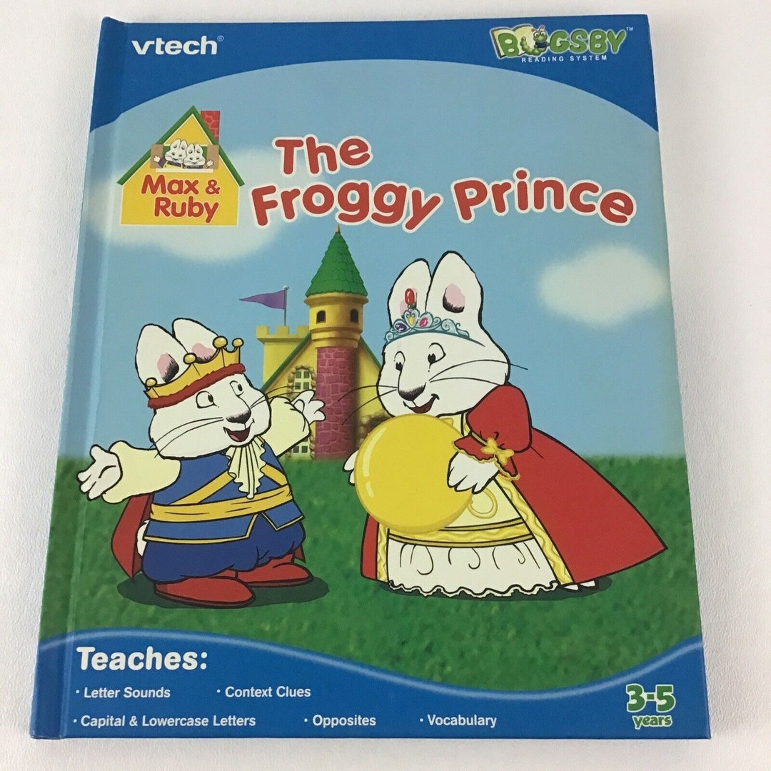 Vtech Bugsby Reading System Max & Ruby Froggy Prince Educational Book ...