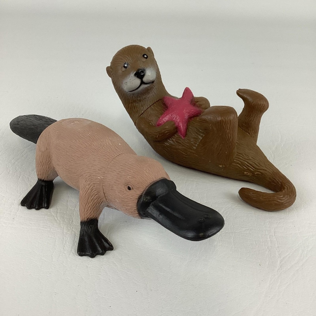 Ankyo Realistic Animal Figures Otter Duck Bill Platypus Replica Semi ...