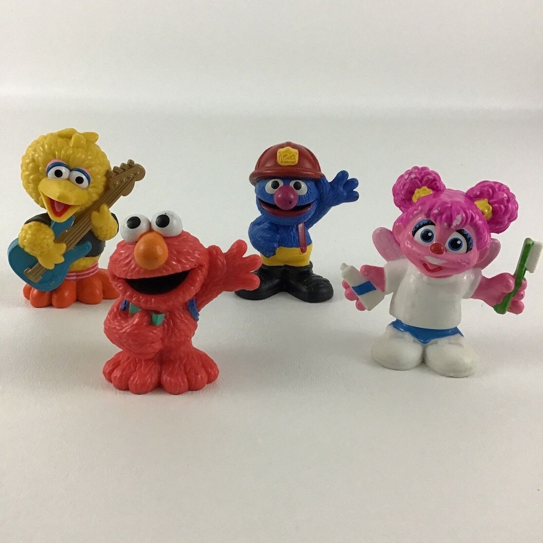 Sesame Street HEAVY PVC Figure Lot Big Bird Elmo Grover Abby - Etsy