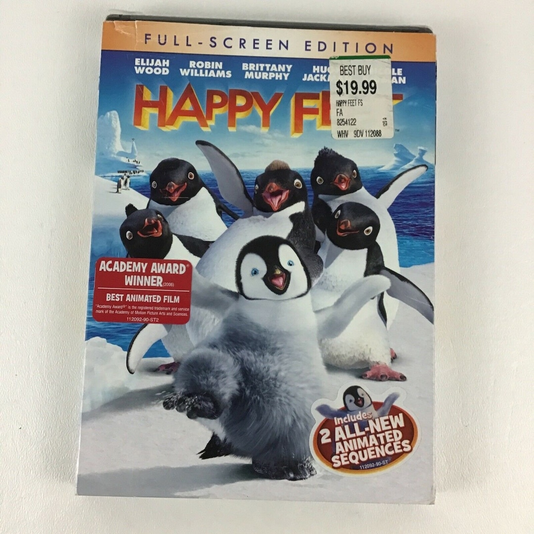 Happy Feet Full Screen DVD Special Features Animated Sequences New ...